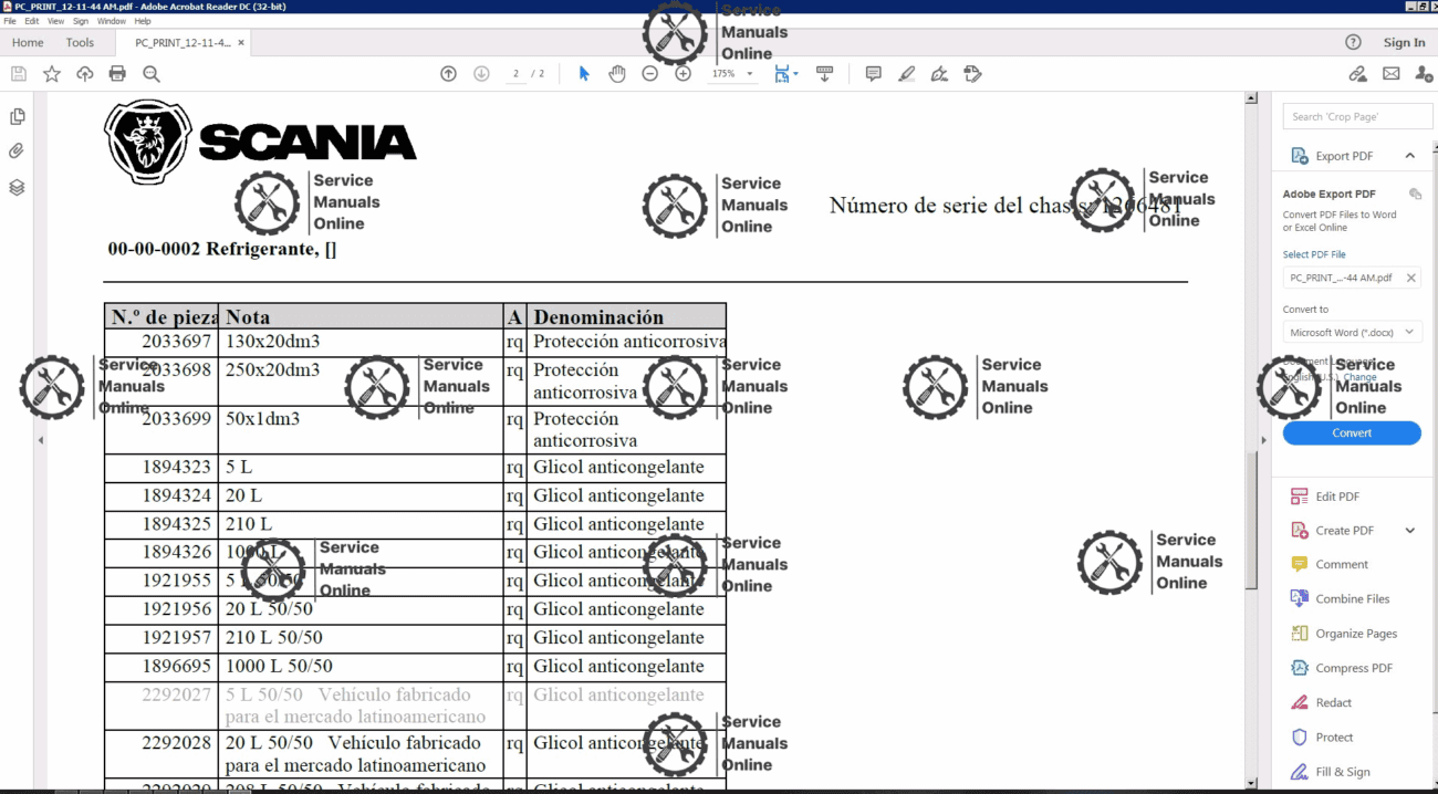 Scania Multi 2025 Online Access - parts catalog, service manuals